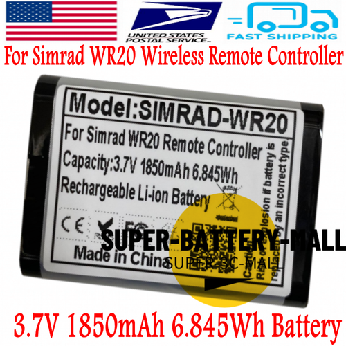 1850mAh Battery For Simrad WR20 Wireless Remote Controller Repair ...