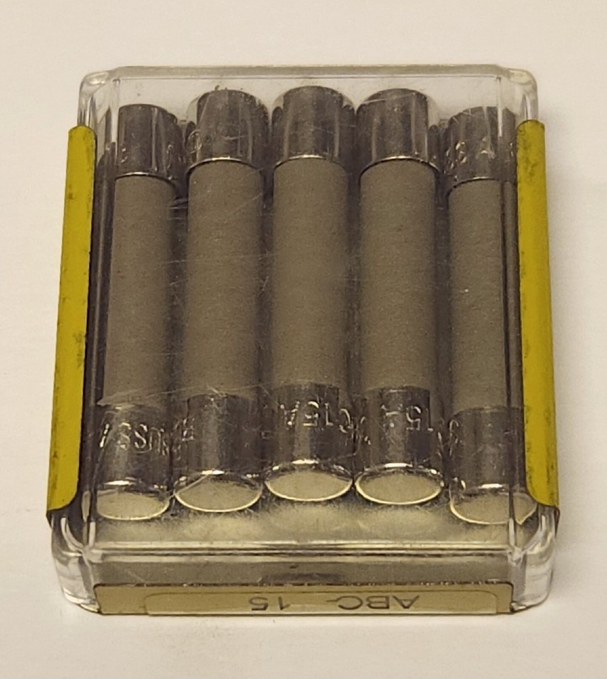 BOX OF 5 BUSS FUSES ABC 15 Ceramic Fuse 250 VAC 125 VDC ABC-15 | eBay