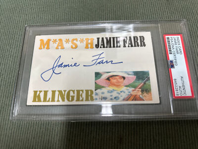 JAMIE FARR - 3x5 Index card M A S H - PSA 84522818 | eBay