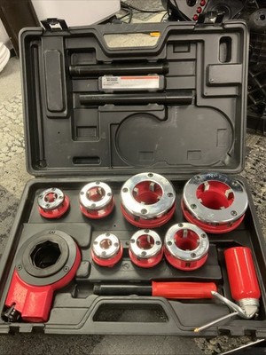 Central Machinery Ratcheting Pipe Threader Kit 3/8"-2" 10 Pc NICE! USED ...