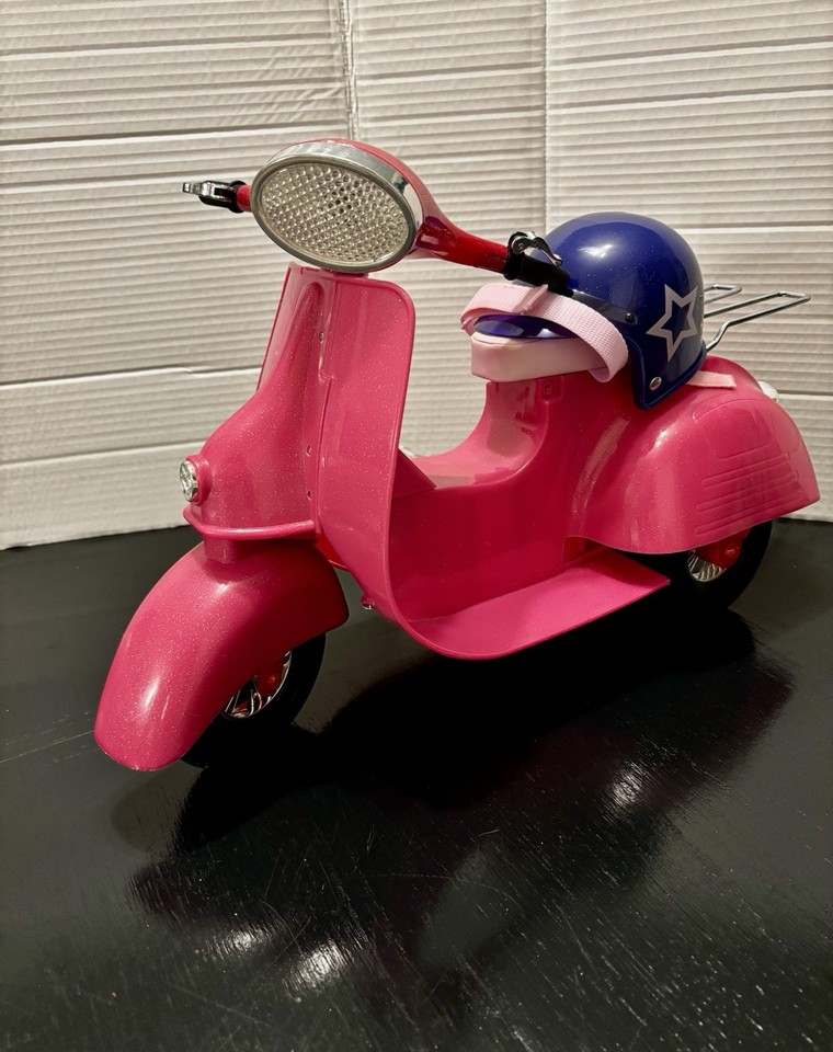Our Generation Doll Scooter Vespa With Helmet For American Girl Or Any ...