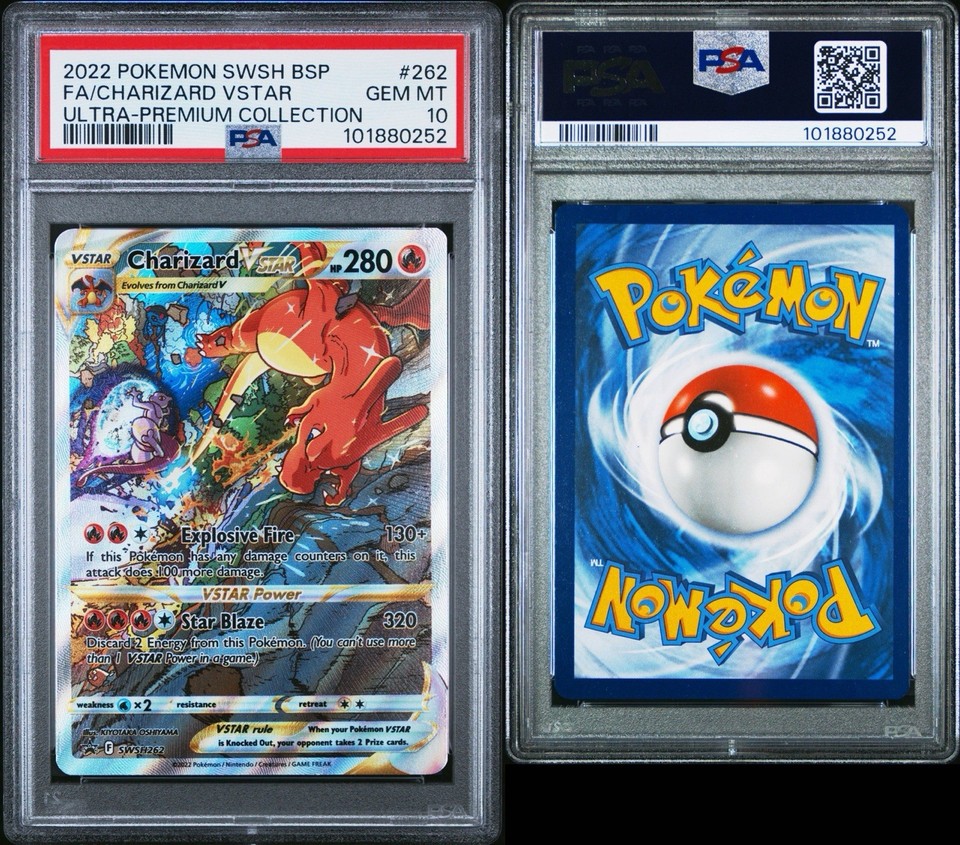Charizard Vstar SWSH 262 Pokémon PSA 10 GEM MINT Black Star Promo ...