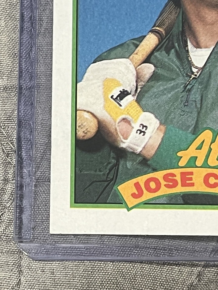 1989 Topps - Jose Canseco #500 2 Errors No Capital “C” Cut Off Stats ...