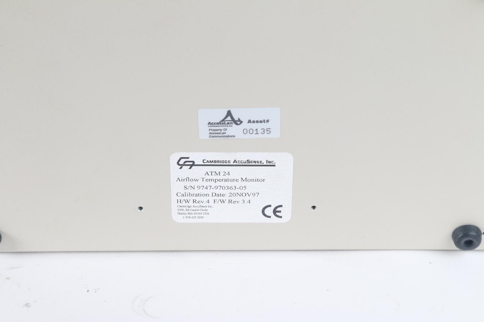 Cambridge AccuSense ATM-24 Airflow Temerature Monitor | eBay