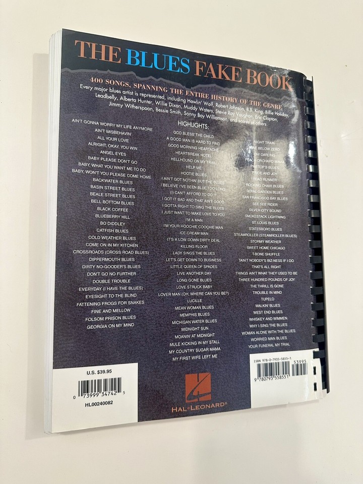 The Blues Fakebook 400 Songs Melody Line Lyrics & Chords For All “C ...