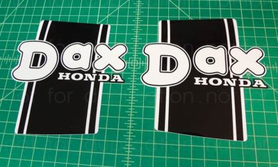 CT70 WHITE DAX CT-70 ST70 frame decals, stickers, graphic autocollants ...