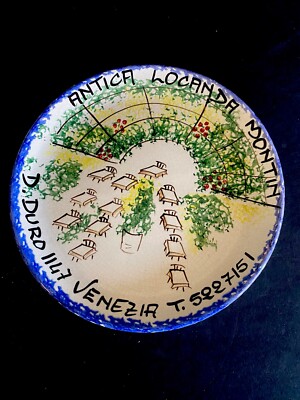 Antica Locanda Montin ~ Venzia Italy ~ Restaurant Plate ~ 8 1/4" | eBay