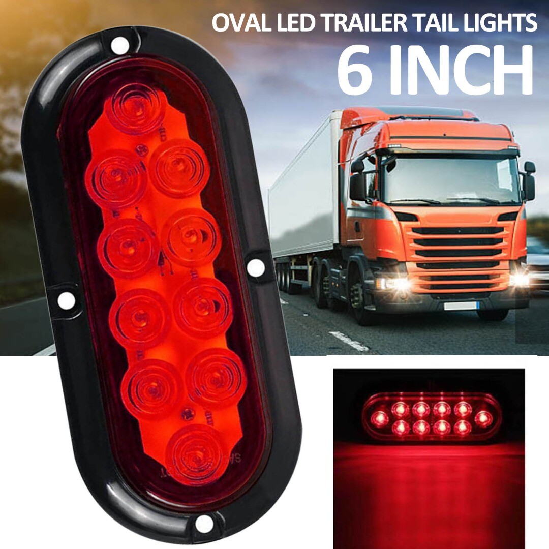 6 Inch Oval LED Trailer Tail Lights LED Sealed Stop Turn Tail Light ...