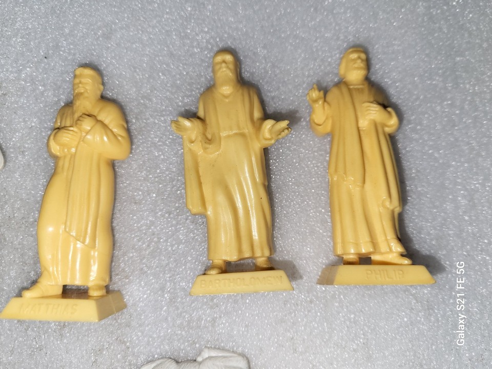 Vintage Marx The Apostle Religious Statuettes Hard Plastic Figures with ...