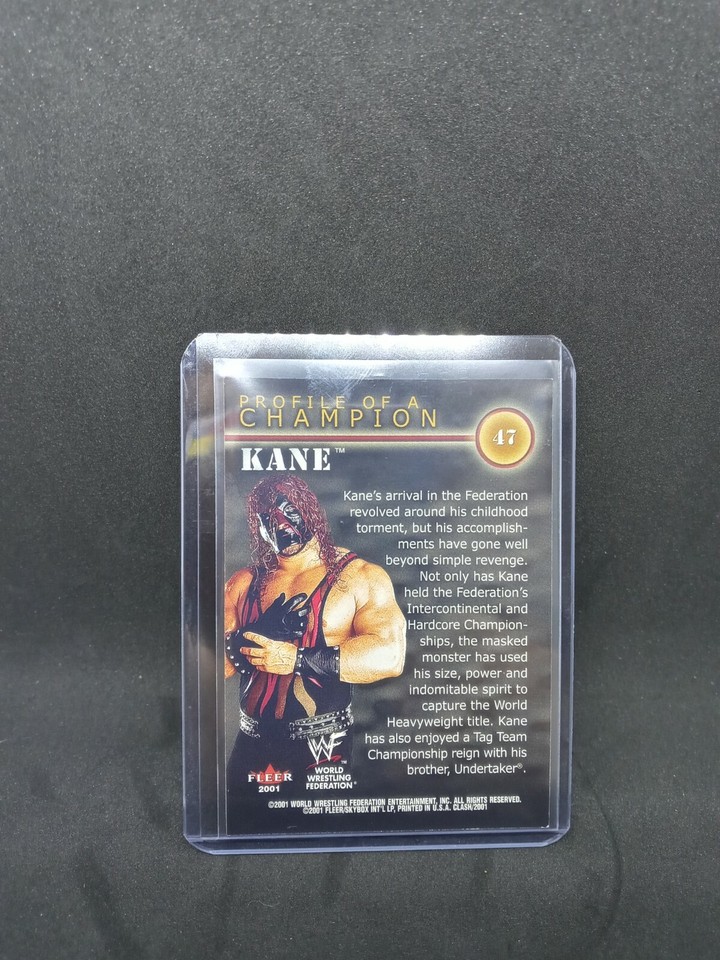 Kane 2001 Fleer WWF-WWE Championship Clash #47 Profile Of A Champion ...