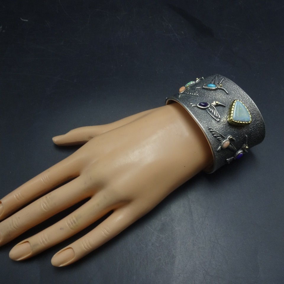 Philander Shanibah Isiah BEGAY Tufa Cast HUMMINGBIRD Cuff BRACELET with ...