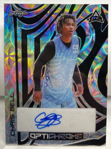 Chris Bell 2022-23 Leaf Optichrome Kaleidoscope BLACK Autograph Auto ...