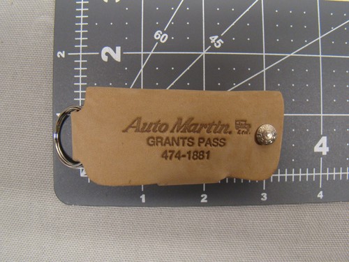 vintage leather key fob key chain key holder Grant Pass Auto Martin key ...