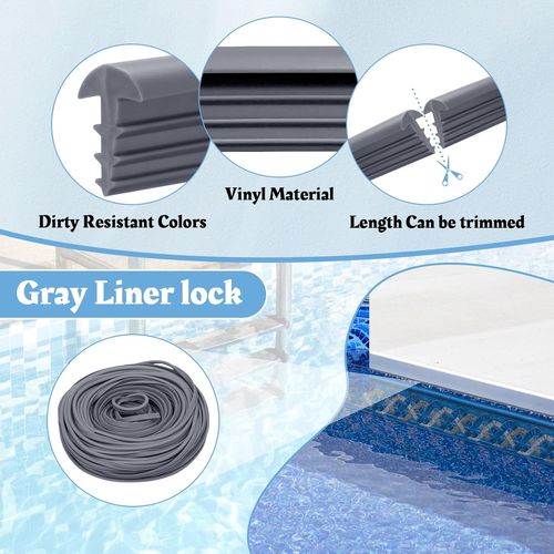 120ft Swimming Pool Beaded Liners 0.12in Pool Bead Lock Replacement ...