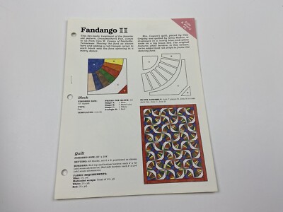 Fandango quilt pattern with template Frills and Finery #2 pattern club ...