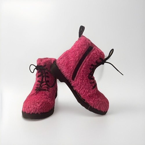 Dr. Martens 1460 8 Eye Boot Size 1 Lux Borg Fuzzy Pink Doc | eBay