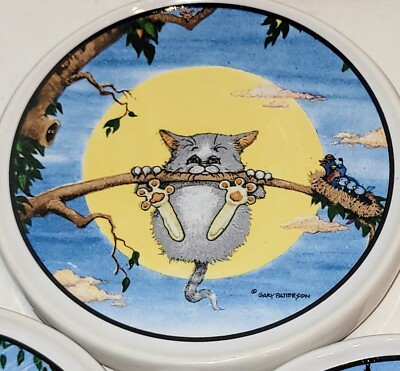 Clay Design Ceramic Coaster Cat Hanging From A Tree Limb Gary Patterson ...