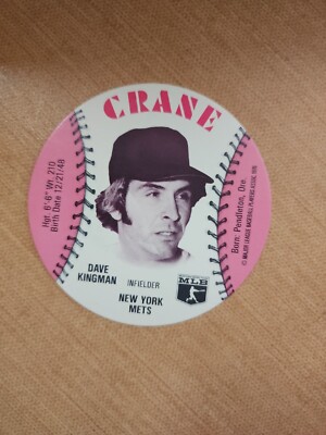 1976 MSA Crane Potato Chips Baseball Disc #17-DAVE KINGMAN- New York ...