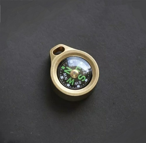 EDC Mini Brass Compass, Survival Pocket Compass, Vintage Travel Pendant ...