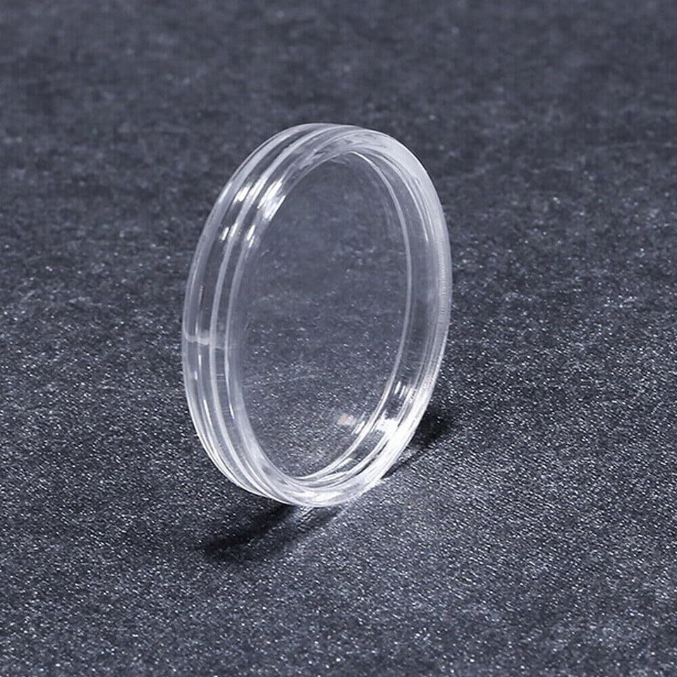 100Pcs 1.50in 38mm Coin Holder Capsule Clear Round Storage Fit Morgan ...