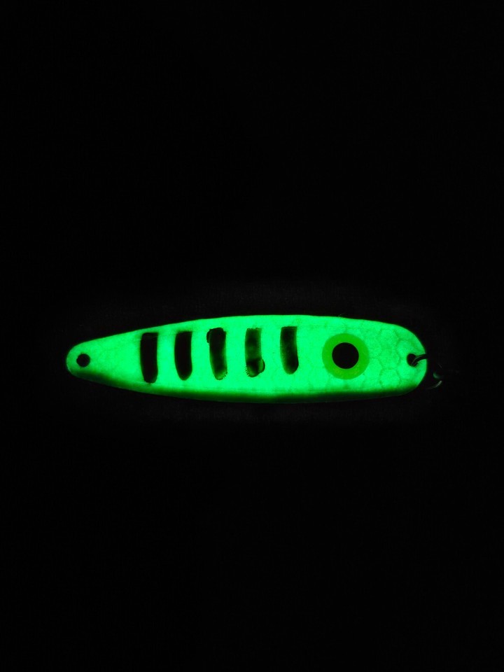 Super Glow Dill Pickle Trolling Spoon for Fishing - Targets SALMON ...