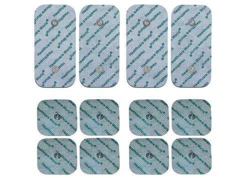 8 x Square And 4 x Large Compex Studded Electrode Tens Pads For Compex ...