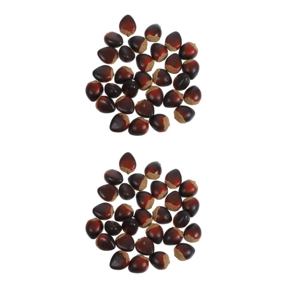 40pcs Simulation Chestnuts - Lifelike Fake Nuts Decoration Artificial ...