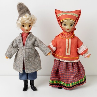 Soviet Union USSR Russian Dolls in Traditional Costumes of the Russian ...