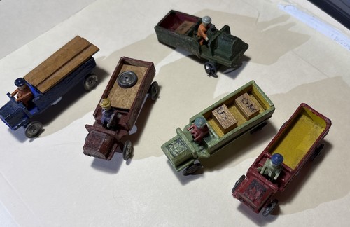 Antique Vintage Small toy Wooden trucks Lot Of 4+. From Old Train Set ...