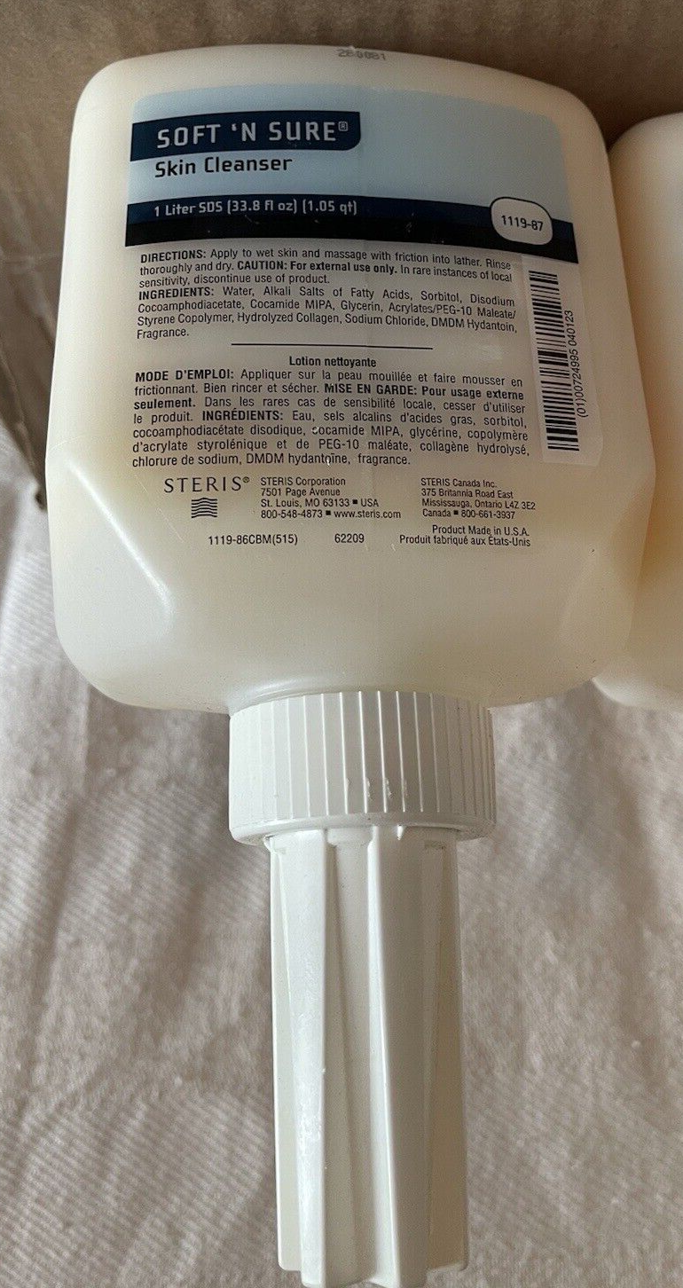 Steris Soft N Sure Skin Cleanser, 1 Liter SDS Dispenser Bottle | eBay