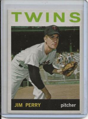 1964 Topps Baseball Card Jim Perry Pitcher Minnesota Twins Near Mint ...