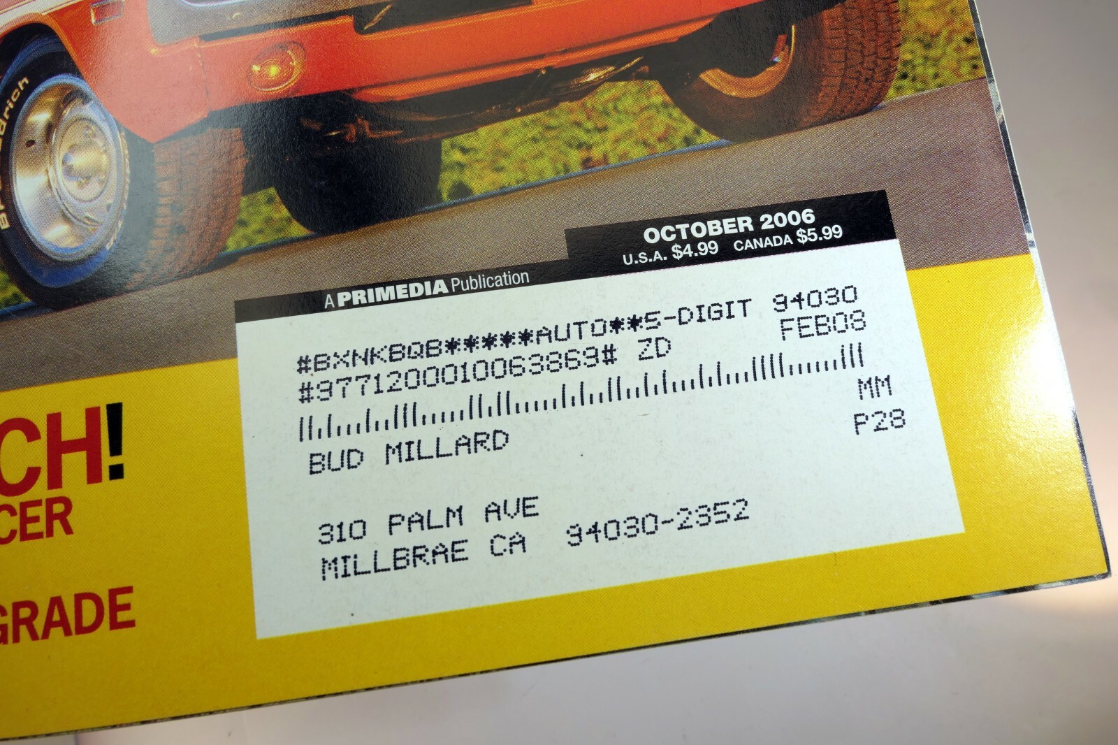 MOPAR MUSCLE Magazine October 2006 8-second 572 Wedge Build EZ 4-Wheel ...