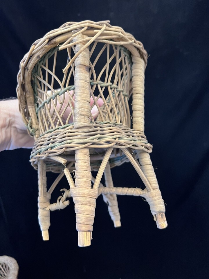 Antique Victorian Set WICKER Doll or Teddy Bear Furniture, from the ...