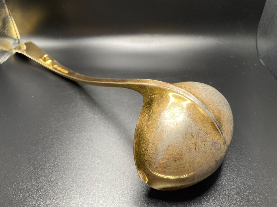 VINTAGE Gerity Georgian G-48 MARKED Gold Plated PUNCH SOUP SPOON LADLE ...