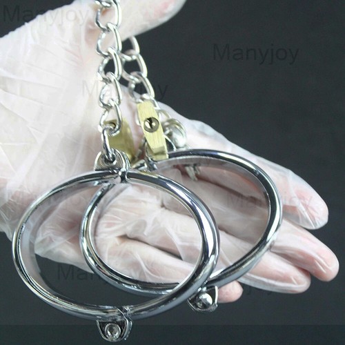 Bondage Metall Stahl Handschellen Sklave Fuß Fesselset mit Kette ...