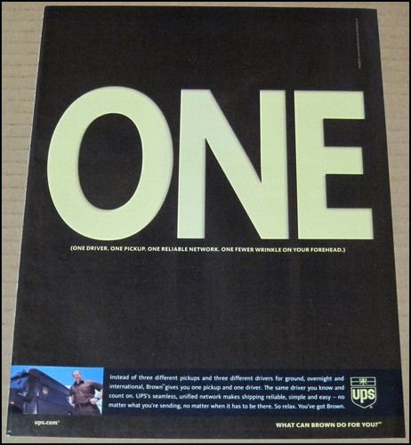 2002 UPS United Parcel Service Print Ad Advertisement One What Can ...