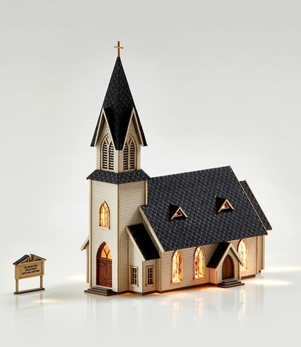 Z-scale 403181 typical American Country Church Archistories | eBay