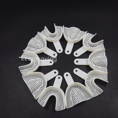 30 Pairs (60 Pcs) Dental Impression Trays Medium Disposable Plastic ...