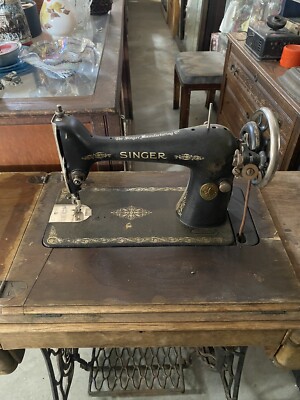 Vintage SINGER Sewing Machine with Table Stand, Model AD907026 | eBay