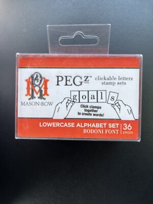 Lowercase Alphabet Stamp Set Bodoni Font Mason Row Pegz Pegs Clickable ...