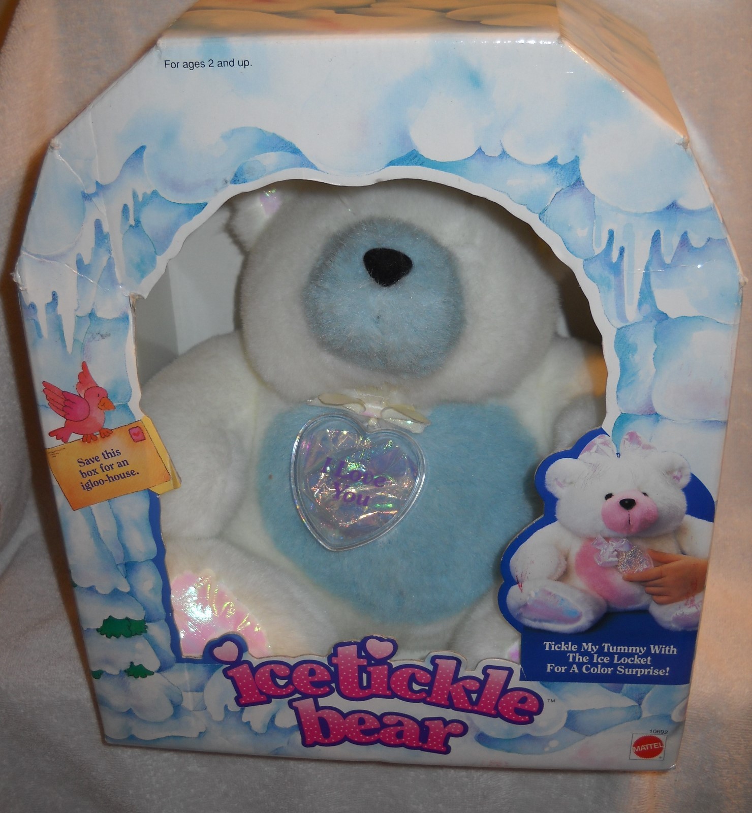 #9485 RARE NIB Vintage Mattel Ice Tickle Bear with Blue Tummy | eBay