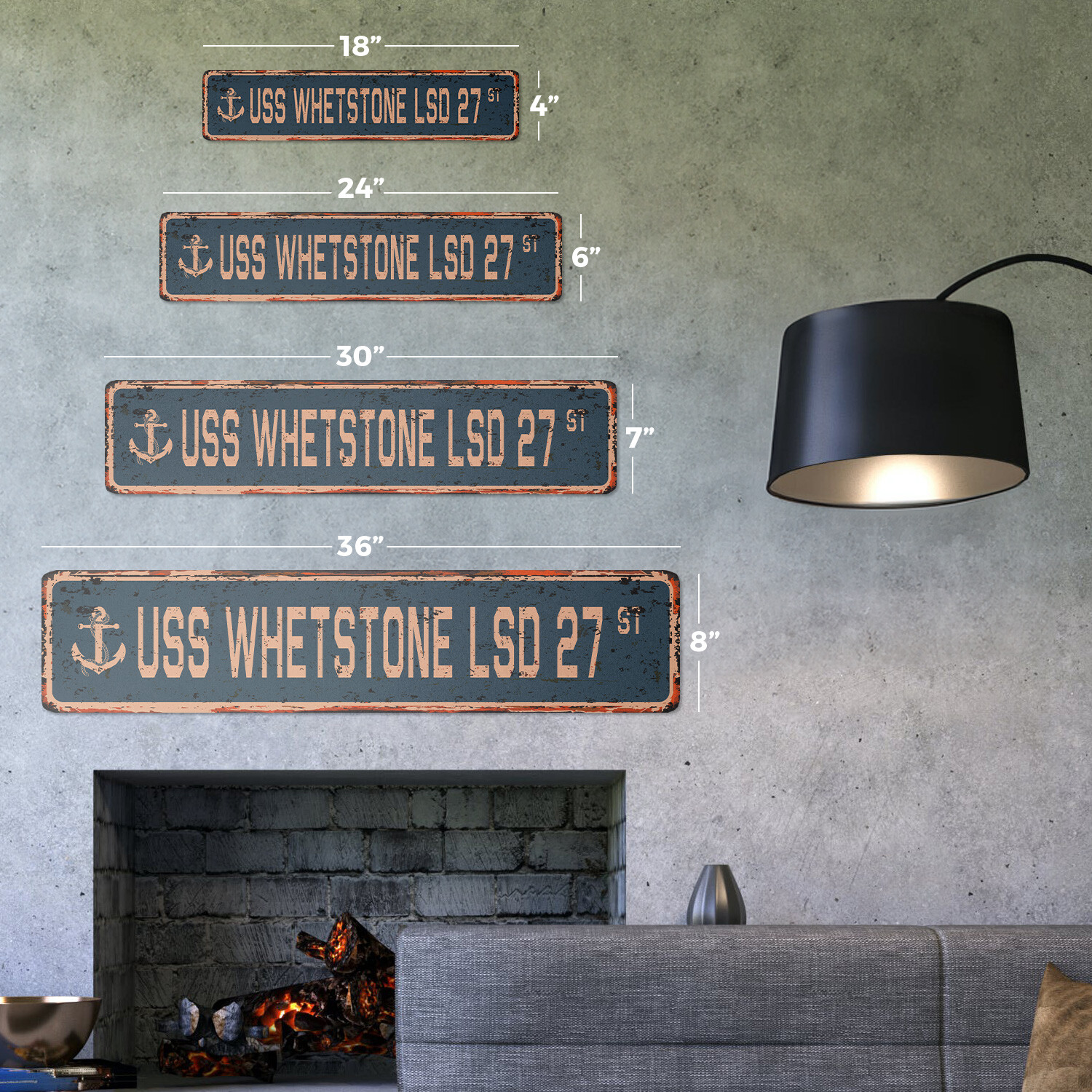 USS WHETSTONE LSD 27 Vintage Street Sign us navy ship veteran sailor ...