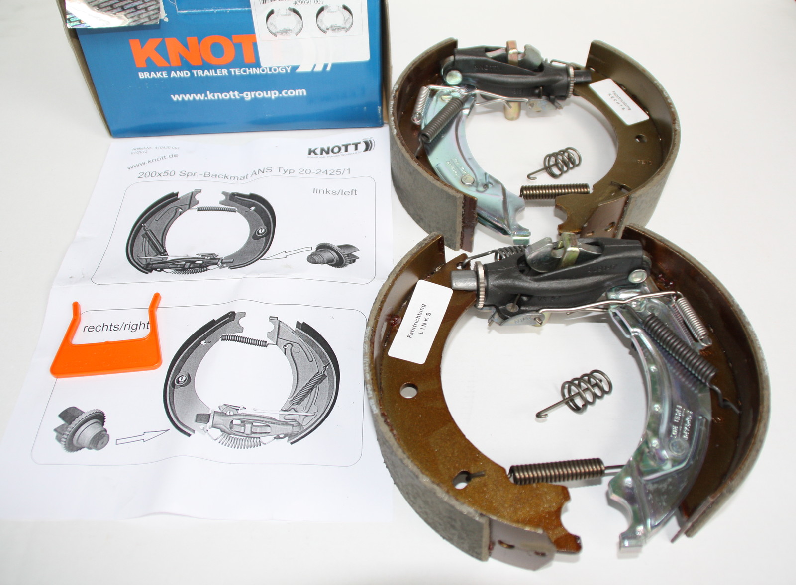 Mâchoires de Frein Knott 20-2425/1 200x50 Ans Nachstellend Libre 409930 ...