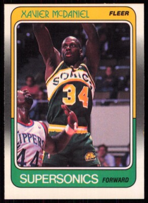 1988-89 Fleer Xavier McDaniel Seattle SuperSonics #108 | eBay