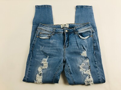 Hammer Jeans Women's Size 9 Denim Pants Distressed Skinny Mid Rise ...