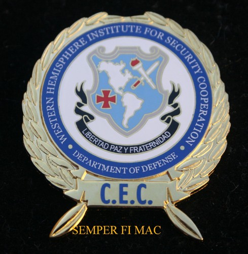 Western Hemisphere Institute Security Cooperatio WHINSEC CEC BADGE PIN ...
