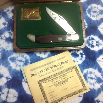 SCHRADE 1992/93 FEDERAL DUCK STAMP COMMEMORATIVE KNIFE 1250T LTD USA ...