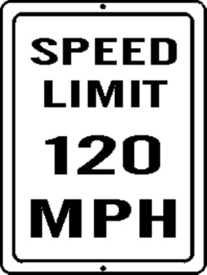 2 PACK OF 120 MPH SPEED LIMIT SIGN 9X12 METAL NEW BULK OF 2 PIECES | eBay