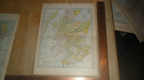 FISK & SEE MAP - ORIGINAL Ca 1900 - SCOTLAND | eBay