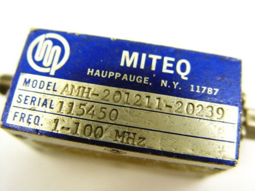 Narda-MITEQ AMH-201211-20239 RF Microwave Amplifier, 1-100 MHz | eBay